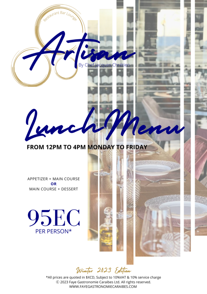 Special Lunch Menu | Faye Gastronomie Caraïbes