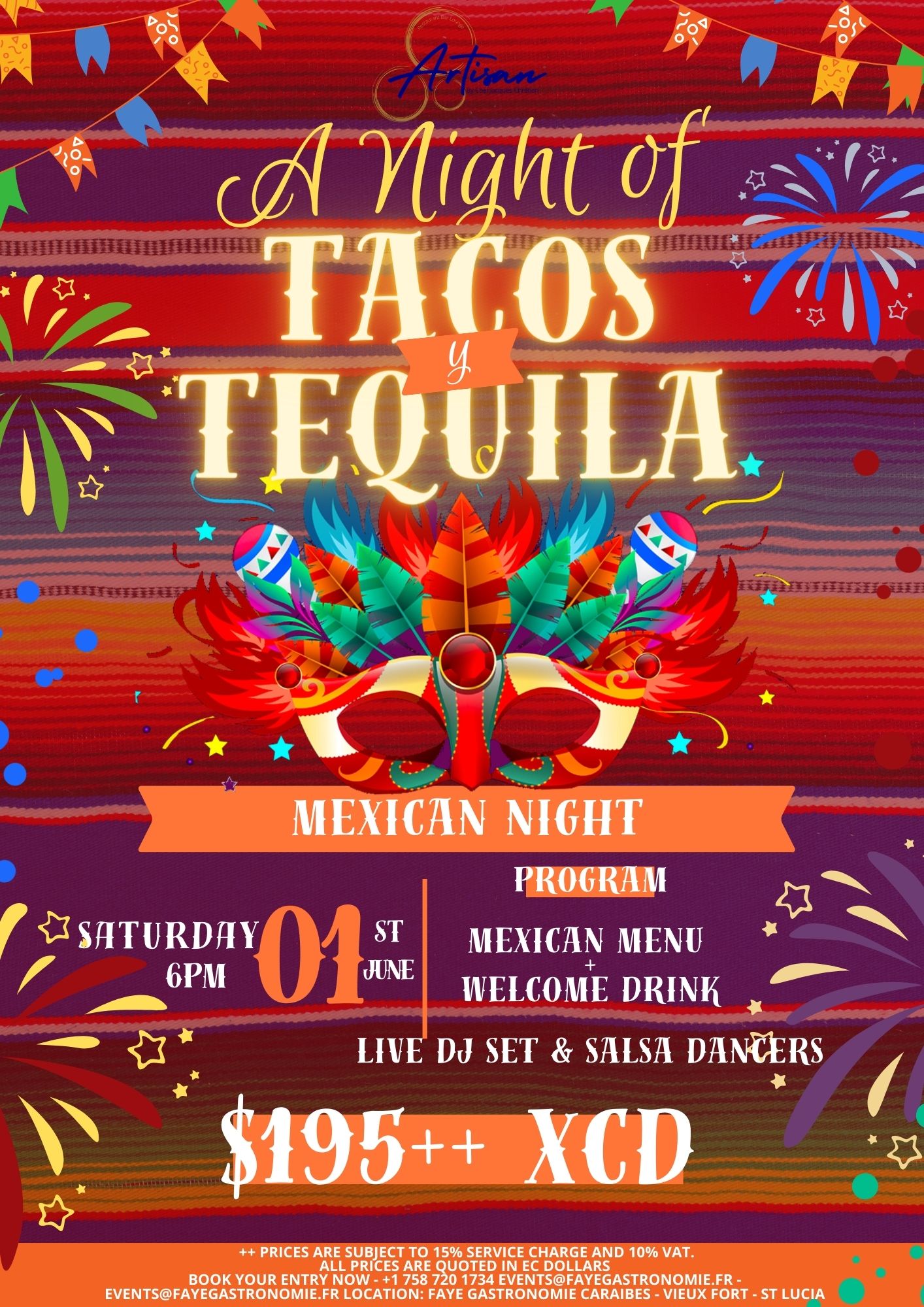 Mexican Night -Tacos y Tequila | Faye Gastronomie Caraïbes